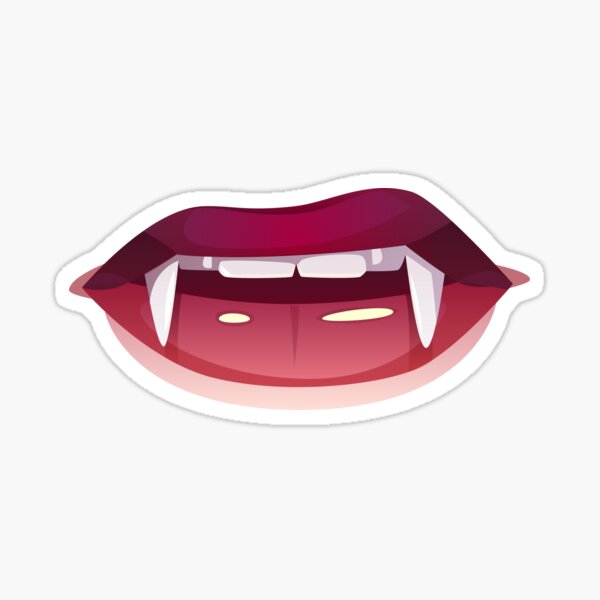 "Cool Sexy Vampire Lips" Sticker by Zeeprint | Redbubble