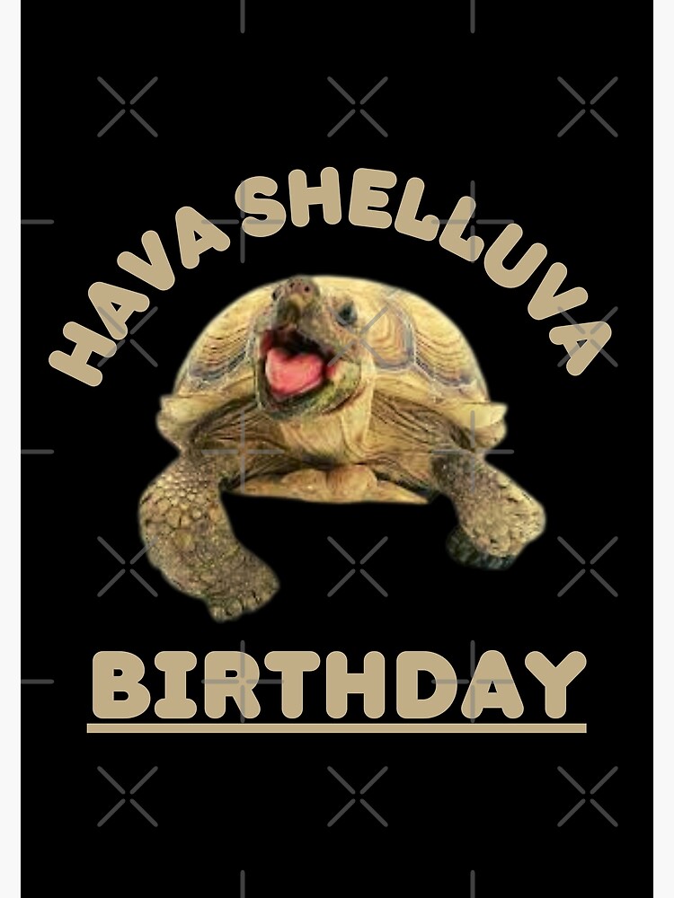 "Sulcata Tortoise Happy Birthday Beautiful " Poster for Sale by ...