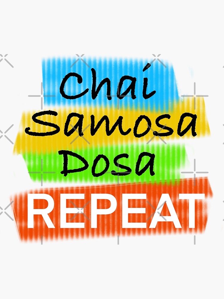 "India Pakistan Chai Samosa Funny" Sticker for Sale by ehsmgup | Redbubble