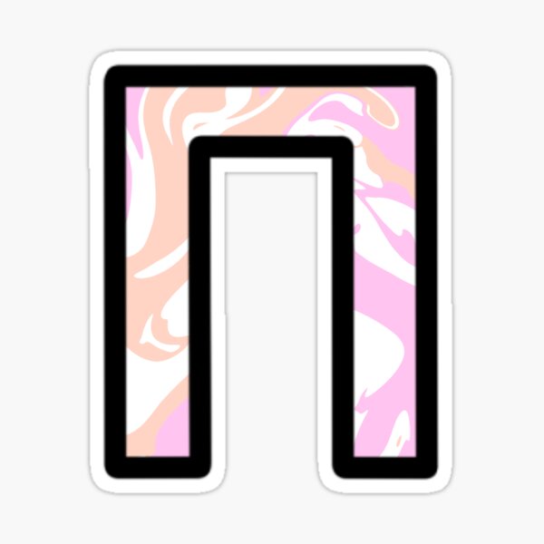 "Pink and Peach Greek Letter Pi" Sticker for Sale by sassystopsign ...