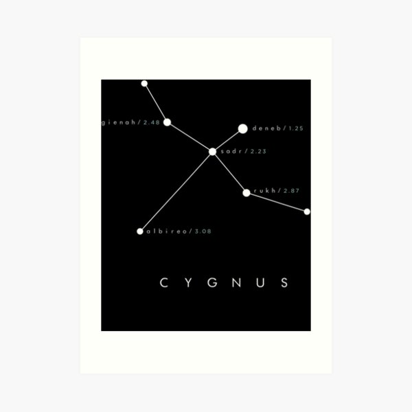 "Cygnus Constellation Astronomy Stargazing" Art Print for Sale by ...