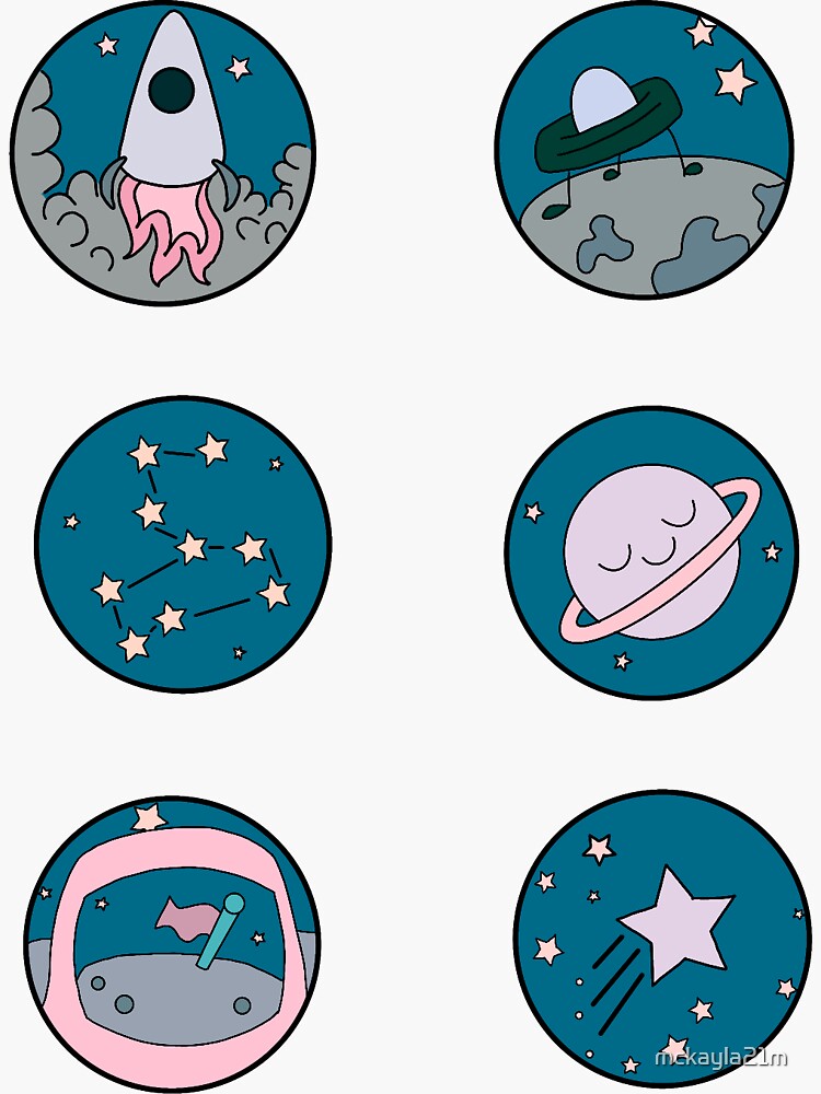 "Space sticker pack!" Sticker for Sale by mckayla21m | Redbubble