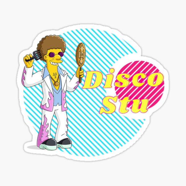 "Disco Stu " Sticker by returnexplain | Redbubble