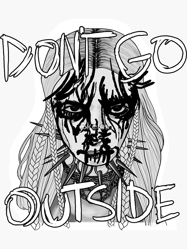 "Poppy- Don't Go Outside" Sticker for Sale by Skeles | Redbubble