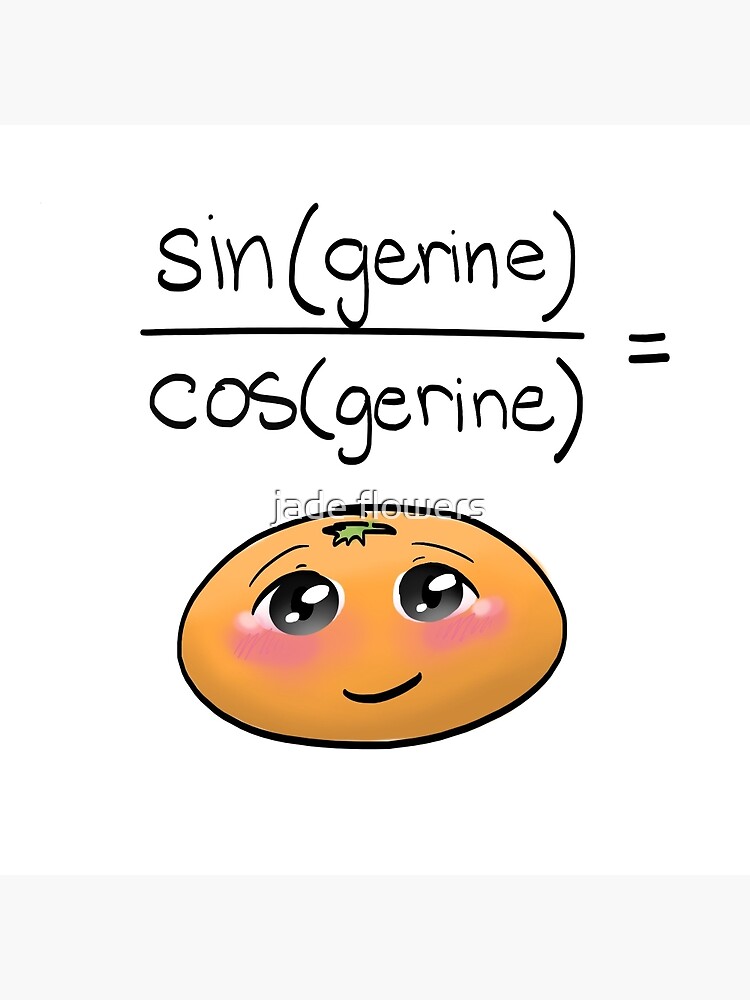 "REVAMPED VER: sin(gerine)/cos(gerine) = tangerine" Canvas Print by art ...