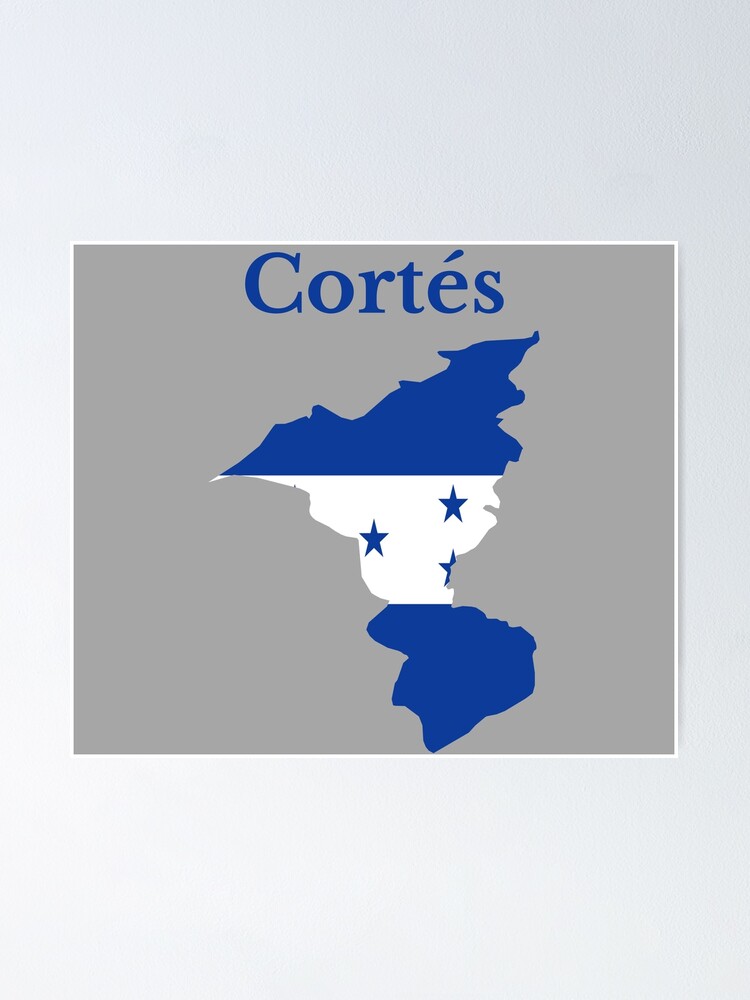 "Cortes Department Map Design, Honduras. " Poster for Sale by ...