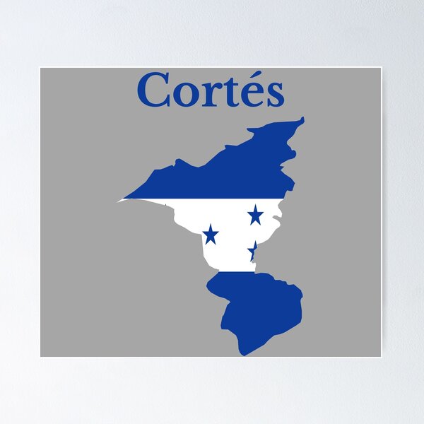 Póster for Sale con la obra «Diseño de Mapa del Departamento de Cortes ...