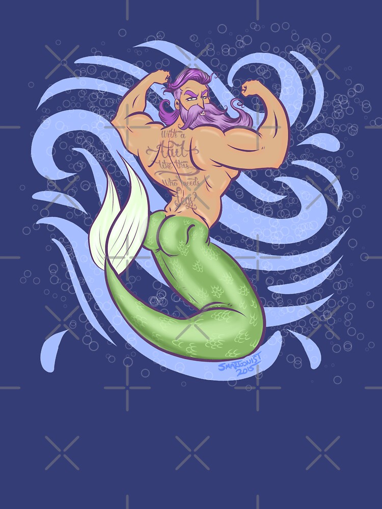 "MERMAN BOOTY" T-shirt for Sale by beefcakeboss | Redbubble | merman t ...