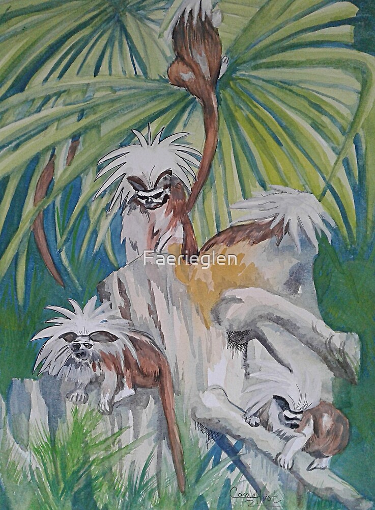 "Cotton top Tamarins" by Faerieglen | Redbubble