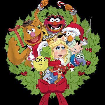 "The Muppets Christmas Muppet Group Wreath" Art Board Print for Sale by ...
