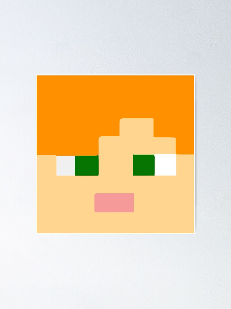 Póster «DISEÑO DE CARA MINECRAFT ALEX» de TheGuruJi | Redbubble