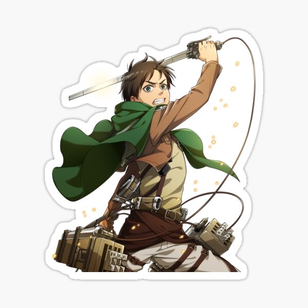 "Eren Yeager" Sticker for Sale by WorldofJoyy | Redbubble