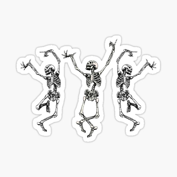 "Dancing Skeleton Trio Pack" Sticker for Sale by MonsieurArtiste ...