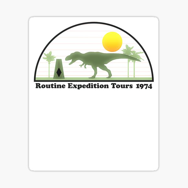 "Routine Expedition Tours 1974 " Sticker for Sale by accessshaded ...