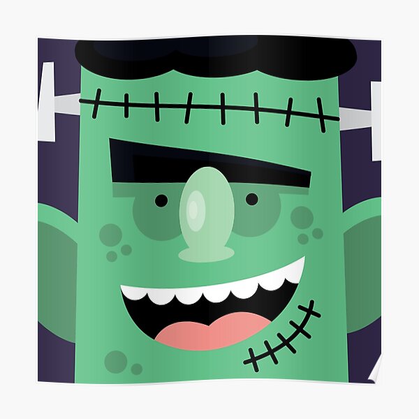 "Cute Halloween Green Monster" Poster for Sale by onlink | Redbubble