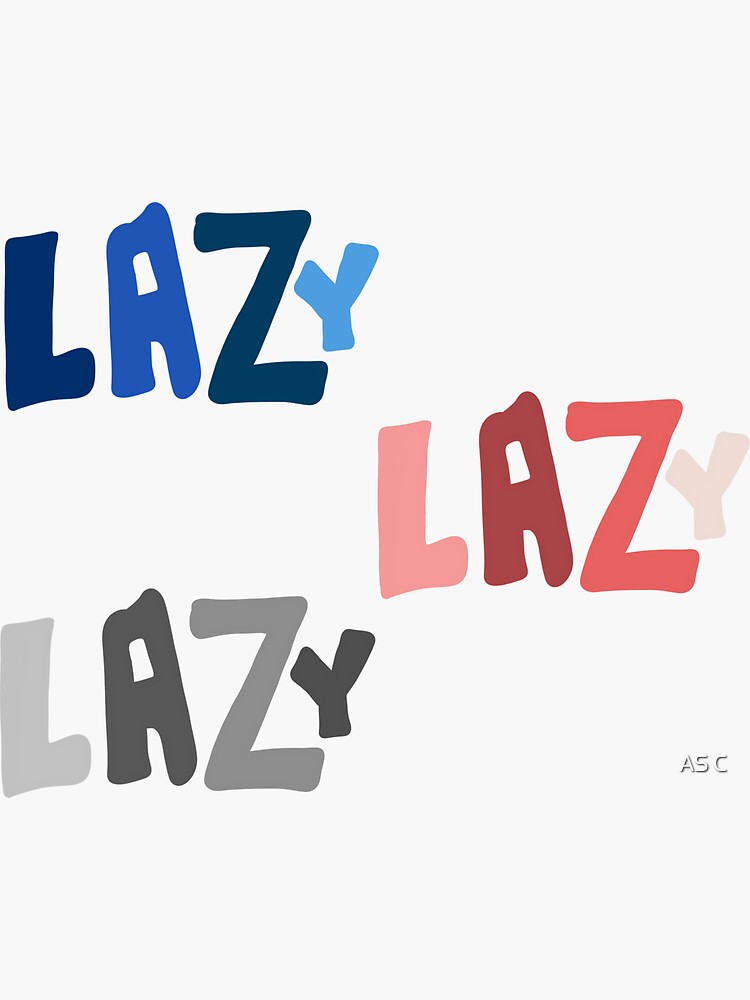 "Lazy sticker pack." Sticker for Sale by Ksnat5 | Redbubble