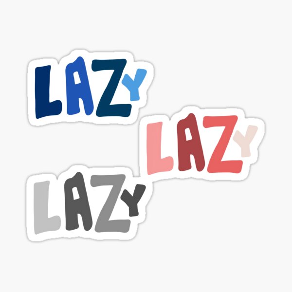 "Lazy sticker pack." Sticker for Sale by Ksnat5 | Redbubble