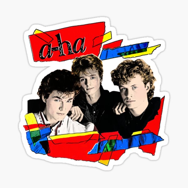 "Vintage Styled 80s A-Ha" Sticker for Sale by rainbowxdog | Redbubble