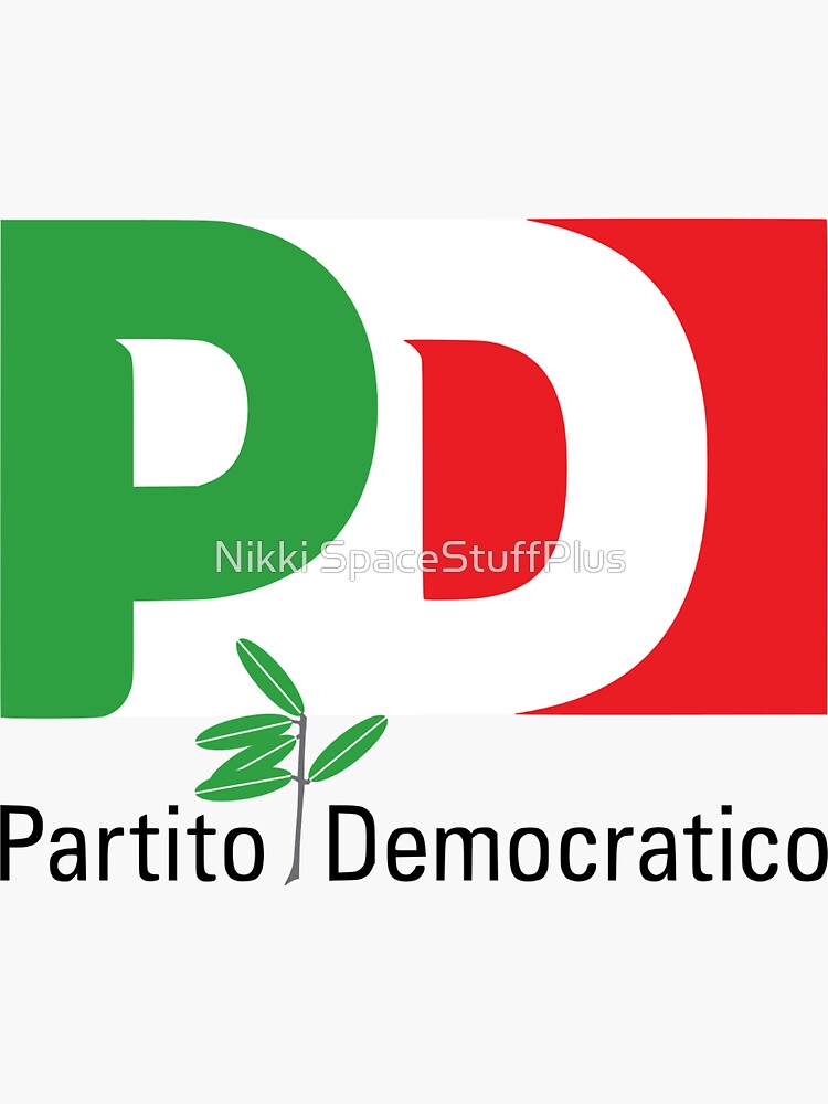 "Democratic Party (Partito Democratico) of Italy Logo" Sticker for Sale ...