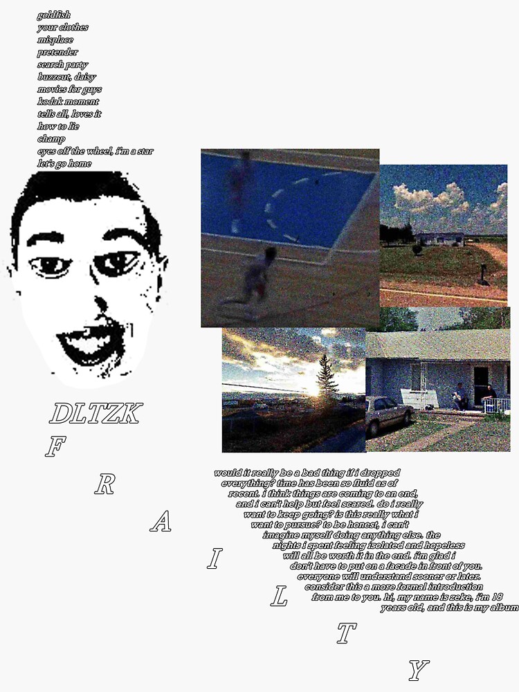 "FRAILTY DLTZK" Sticker for Sale by vap0rdog | Redbubble