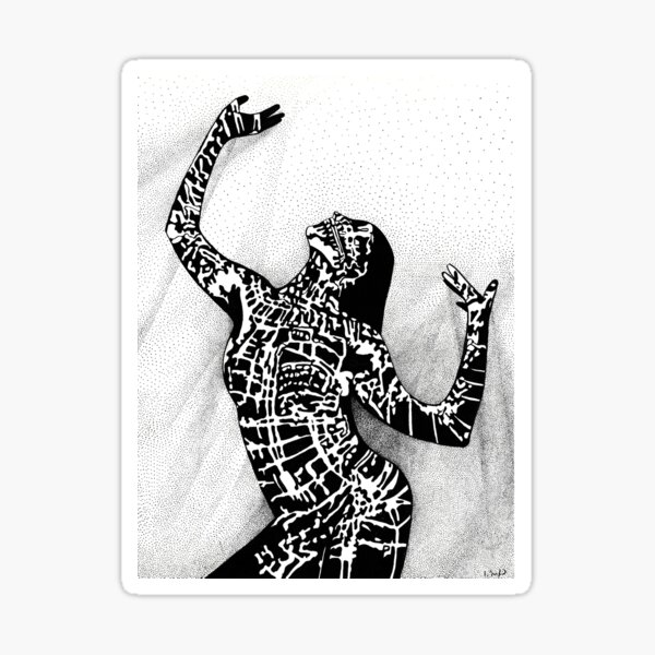 "Girl in shadow" Sticker for Sale by salomemika | Redbubble