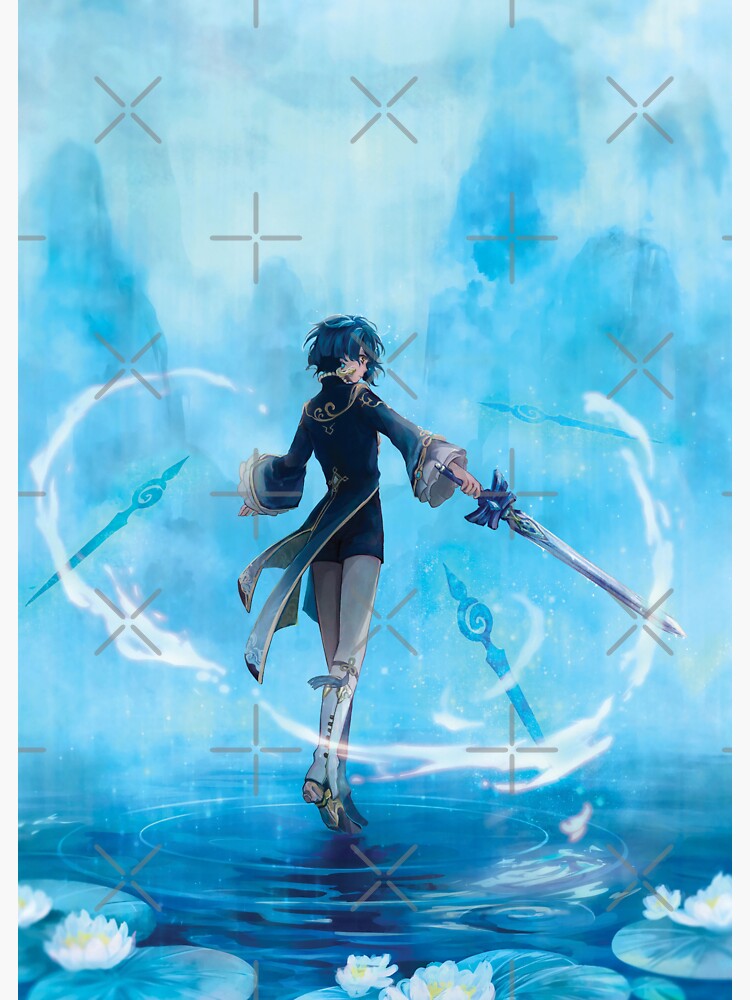 "Genshin Impact Xingqiu" Sticker for Sale by lorypig | Redbubble