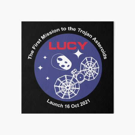 "NASA Lucy mission logo launch date 16 Oct 2021 (white)" Art Board ...