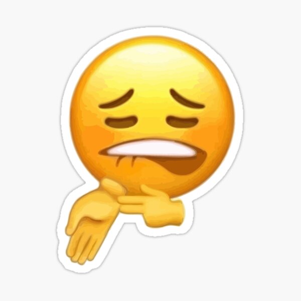 Pegatina «Morder el labio Emoji» de SirMemesALotR | Redbubble