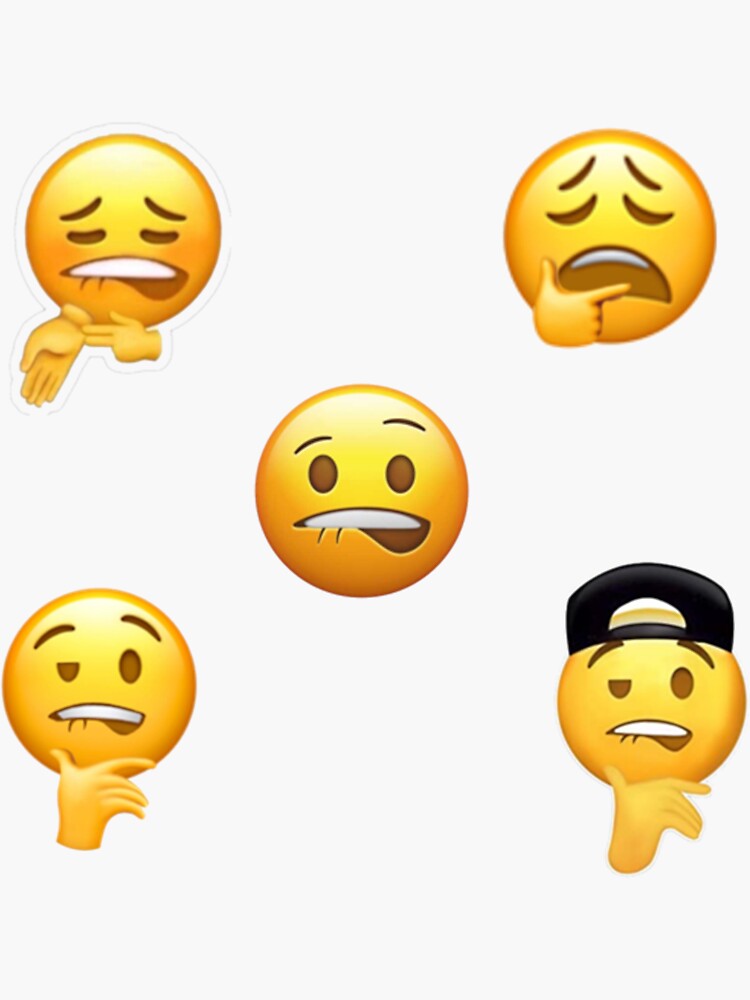 Pegatina «¡Paquete de Emoji de Labios Mordidos!» de SirMemesALotR | Redbubble