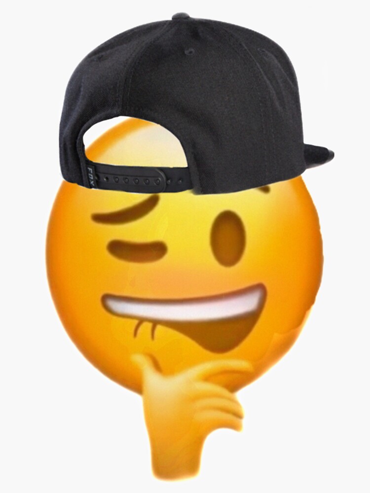 Pegatina «morder los labios emoji sheesh meme con gorra» de ...