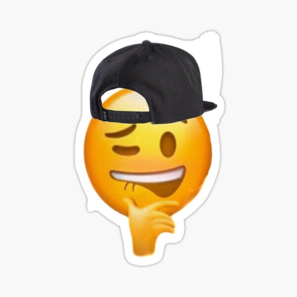 Pegatina «morder los labios emoji sheesh meme con gorra» de ...