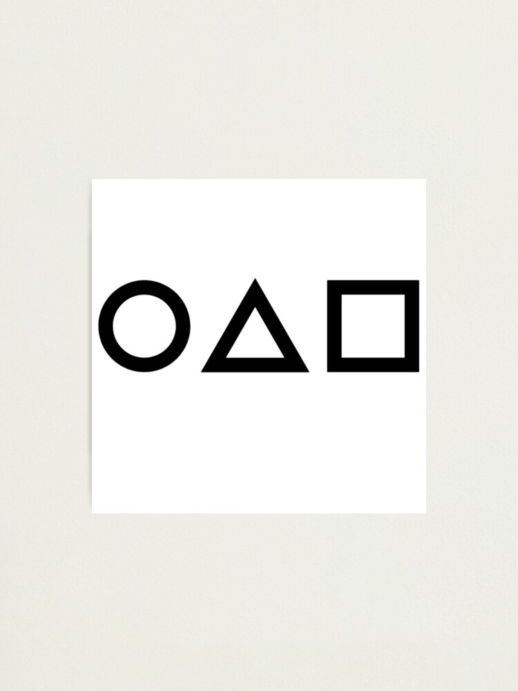 Lámina fotográfica «juego de ojingeo - símbolos del juego de calamar ...