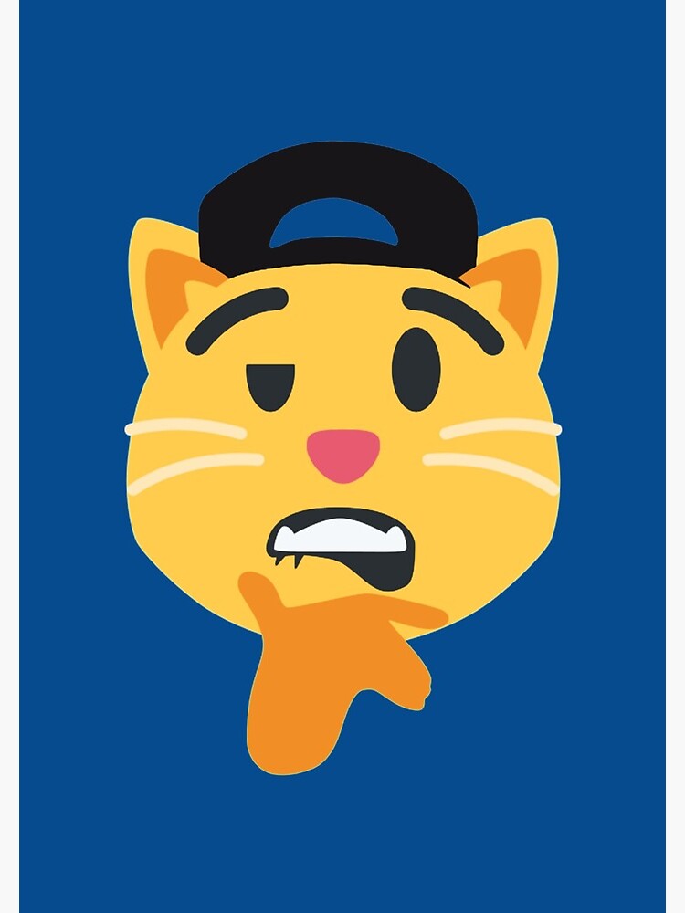 "cat biting lips emoji sheesh meme " Journal for Sale by SirMemesALotR ...