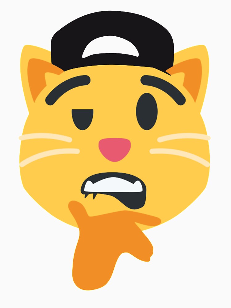 "cat biting lips emoji sheesh meme " T-shirt for Sale by SirMemesALotR ...