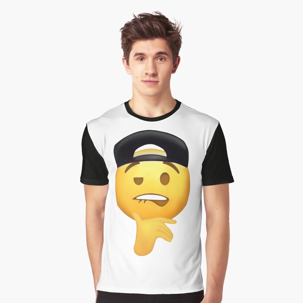 "lip biting snapback emoji " Sticker for Sale by SirMemesALotR | Redbubble