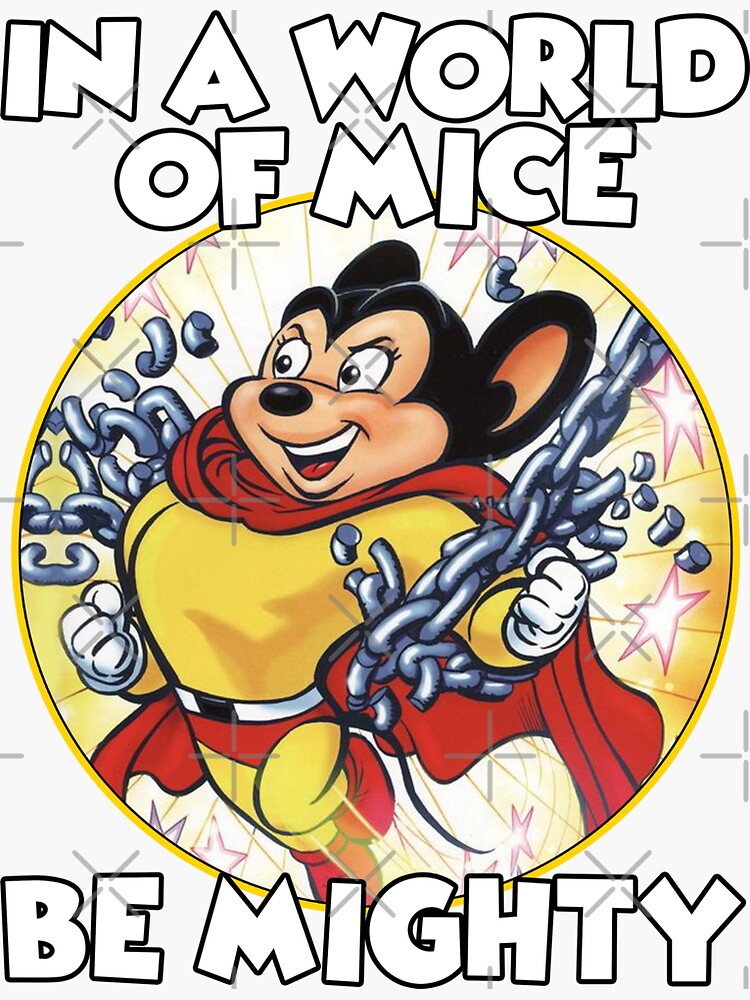 Pegatina «Dibujos animados de ratón de Mighty Arts: en un mundo de ...