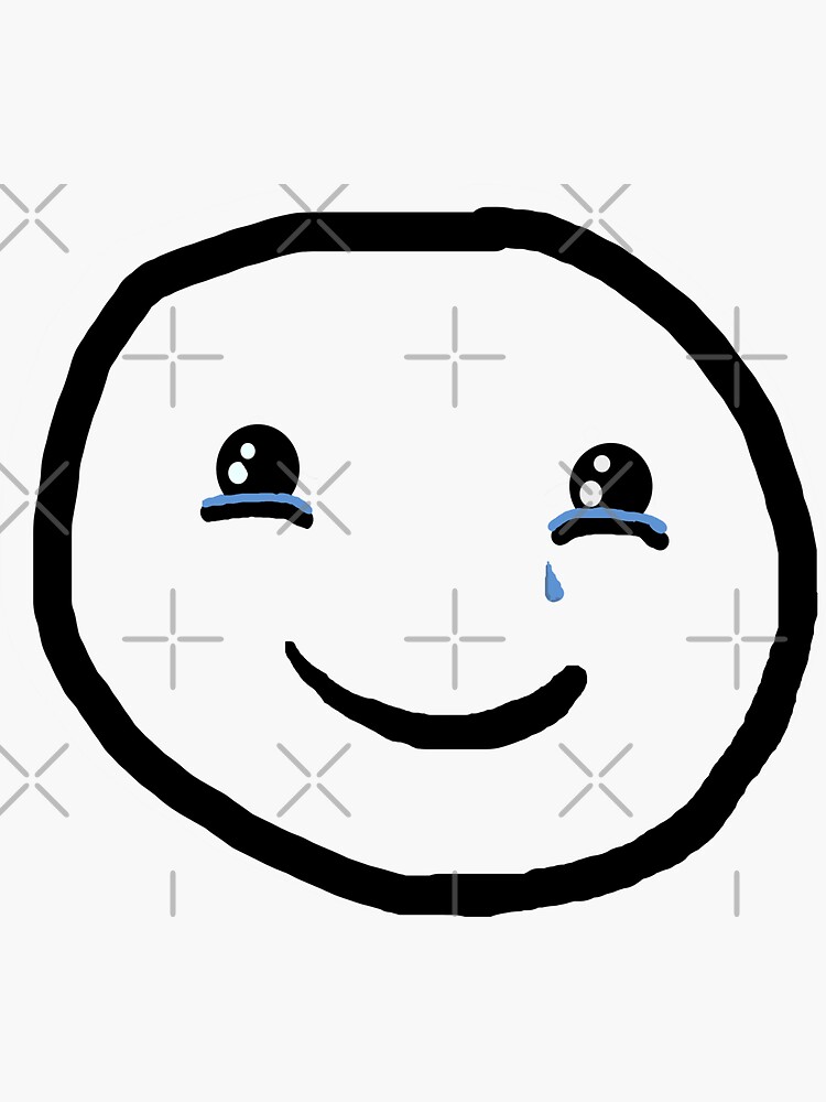 "Crying Smile" Sticker for Sale by BrigthMind | Redbubble