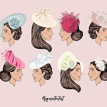 "Hats and fascinators" Art Board Print by Figureitoutart | Redbubble