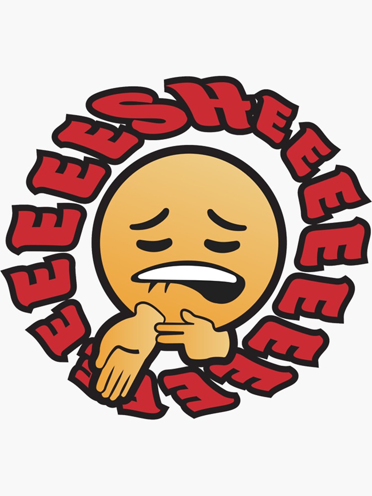 Pegatina «¡SHEESH! ¡Meme tiktok divertido del diseño rojo por RAD!» de ...