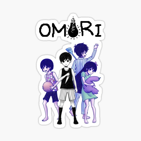 "Funny Omori Anime Playing Games Vaporware Characters" Sticker for Sale ...