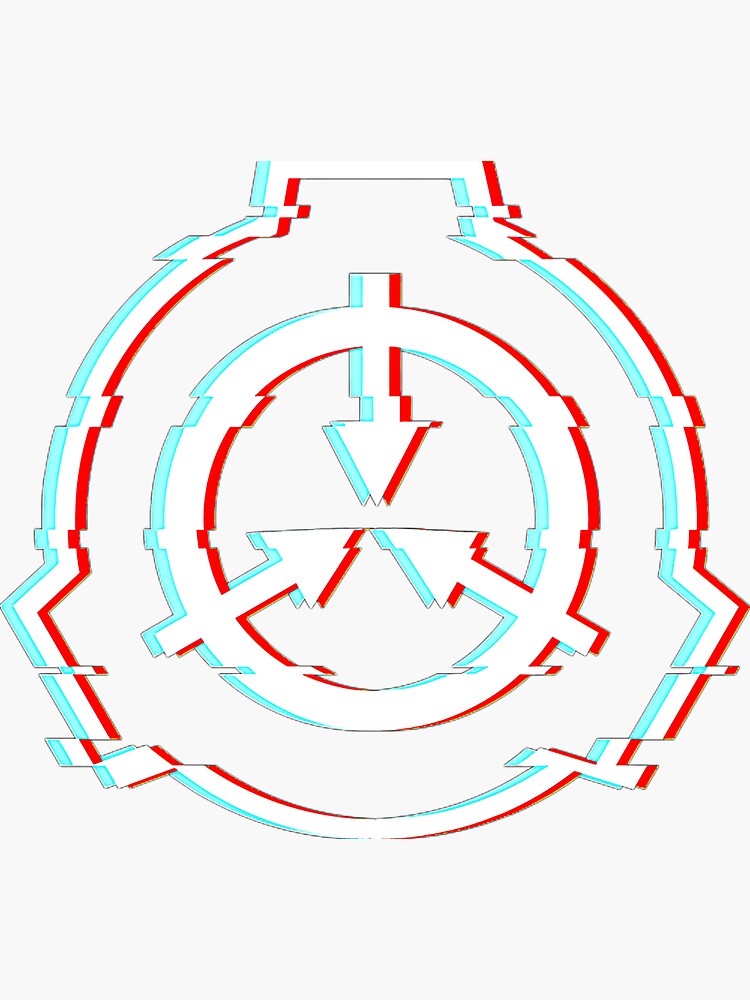 "SCP Foundation Logo Emblem Glitch Effect " Sticker for Sale by ...