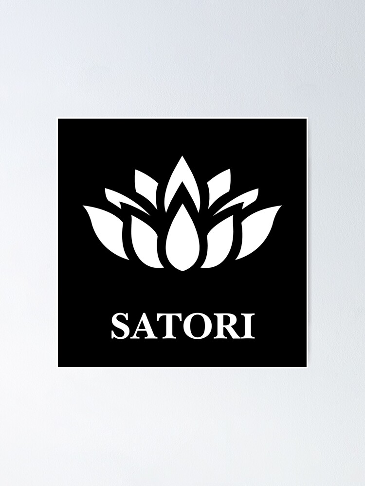 "Lotus Flower with Satori in White" Poster by AuthenticJPN | Redbubble