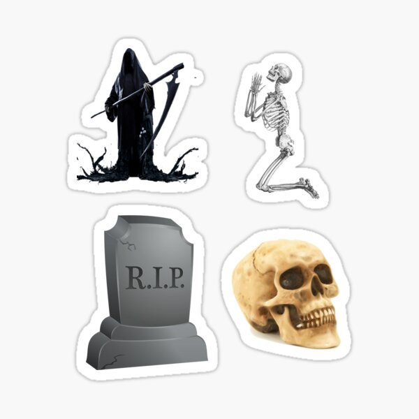"Halloween Death Sticker Pack" Sticker by ShuiFlow | Redbubble