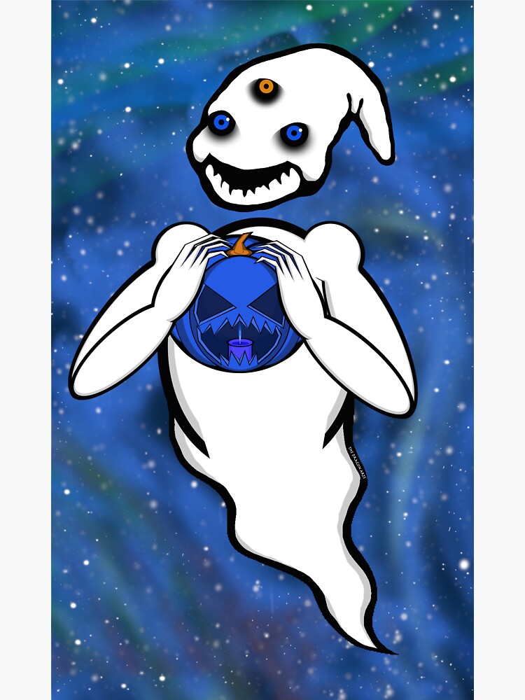 "Spooky Spectre - Halloween Ghost (Space Background)" Sticker for Sale ...