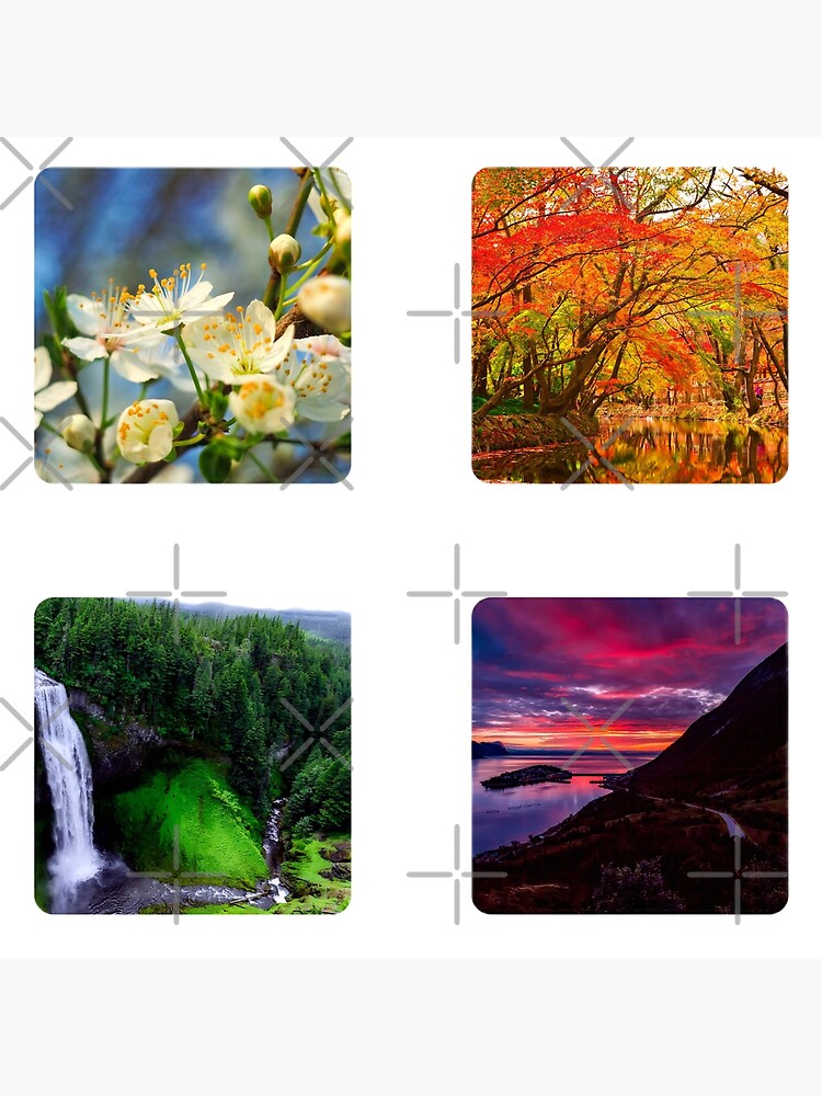 "Beautiful Nature Sticker Pack" Poster by StickersAllOver | Redbubble