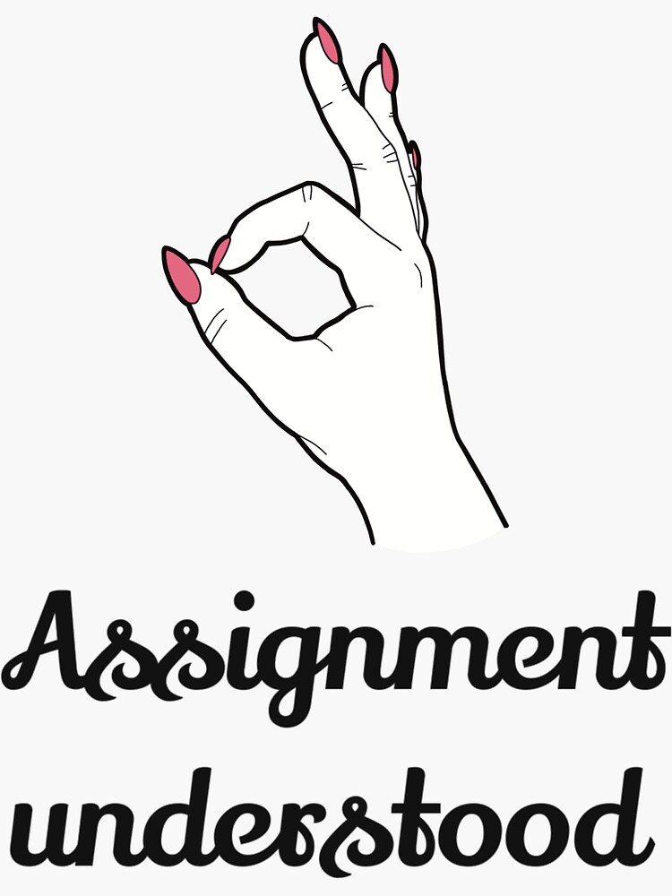 "I understood the assignment" Sticker for Sale by LaGoumsou | Redbubble