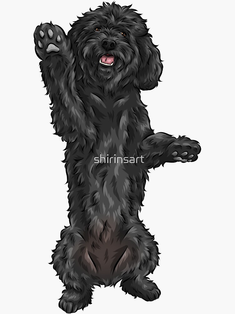"Cute Black Cockapoo Dog" Sticker for Sale by shirinsart | Redbubble