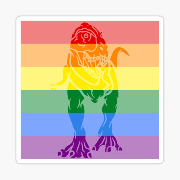 "Pridesaurus Rex flag" Sticker for Sale by LulusaurusRex | Redbubble