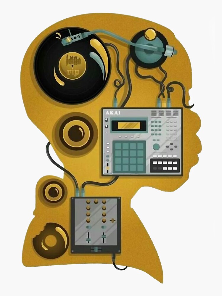 "J dilla dj Classic" Sticker by writerbridge | Redbubble