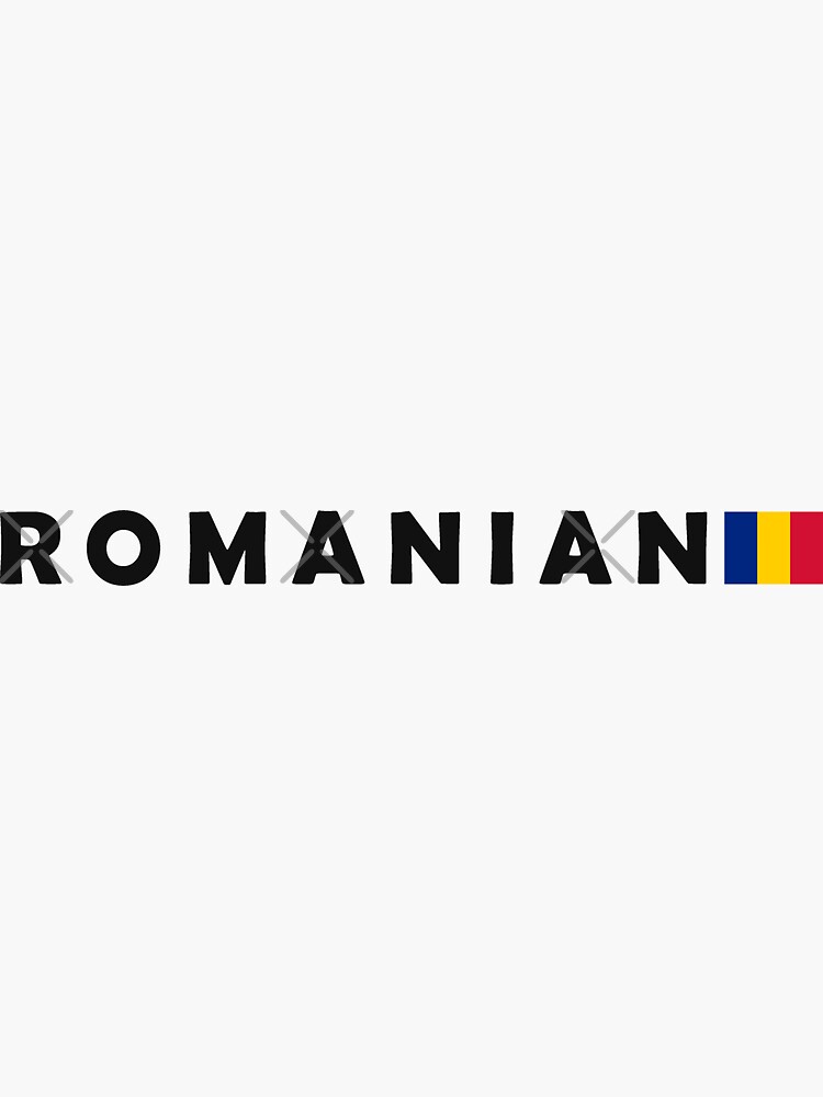 "Romanian text and flag" Sticker for Sale by gmstockstudio | Redbubble